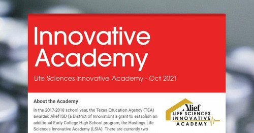 Innovative Academy | Smore Newsletters