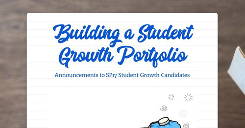Building a Student Growth Portfolio | Smore Newsletters