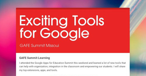Exciting Tools for Google | Smore Newsletters