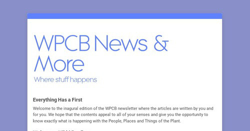WPCB News & More | Smore Newsletters