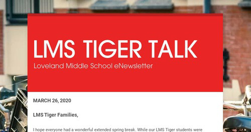 LMS TIGER TALK | Smore Newsletters