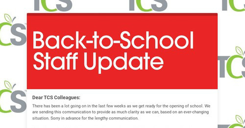 Back-to-School Staff Update | Smore Newsletters