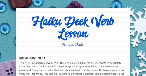 Haiku Deck Verb Lesson | Smore Newsletters