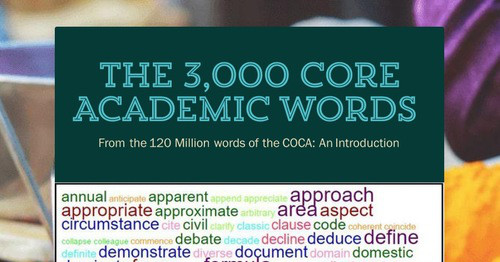 The 3,000 Core Academic Words | Smore Newsletters