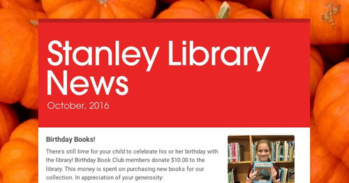 Stanley Library News | Smore Newsletters