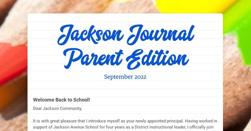 Jackson Journal Parent Edition