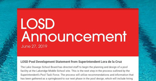 LOSD Announcement