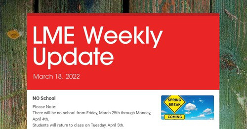 LME Weekly Update