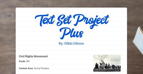 Text Set Project Plus | Smore Newsletters