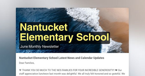 Nantucket Elementary School | Smore Newsletters