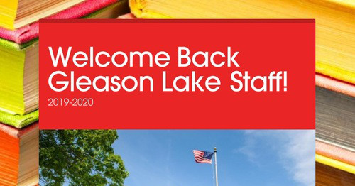 Welcome Back Gleason Lake Staff!