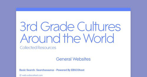 3rd Grade Cultures Around the World | Smore Newsletters