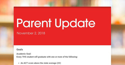 Parent Update | Smore Newsletters