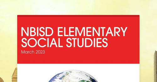 NBISD ELEMENTARY SOCIAL STUDIES | Smore Newsletters for Education