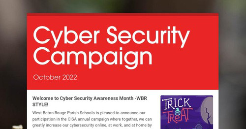 Cyber Security Campaign | Smore Newsletters