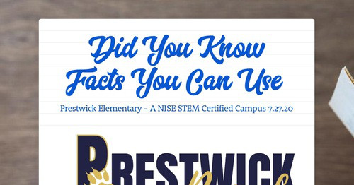 Did You Know Facts You Can Use | Smore Newsletters