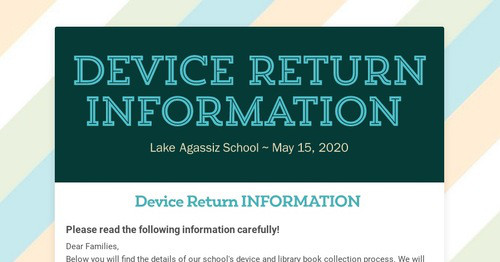 Device Return Information | Smore Newsletters for Business