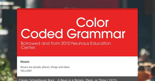 Color Coded Grammar | Smore Newsletters