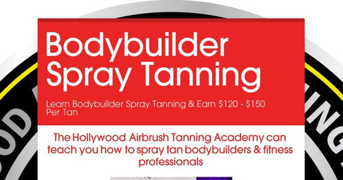 Bodybuilder Spray Tanning