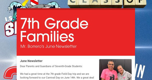 7th Grade Families | Smore Newsletters for Education