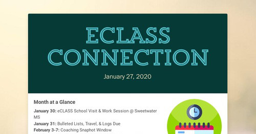eCLASS Connection | Smore Newsletters