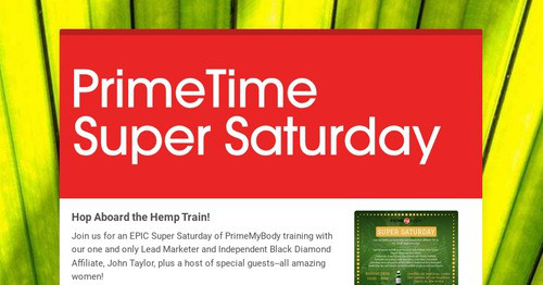 PrimeTime Super Saturday | Smore Newsletters for Education