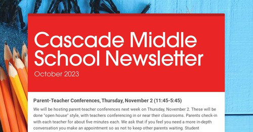 Cascade Middle School Newsletter | Smore Newsletters for Education