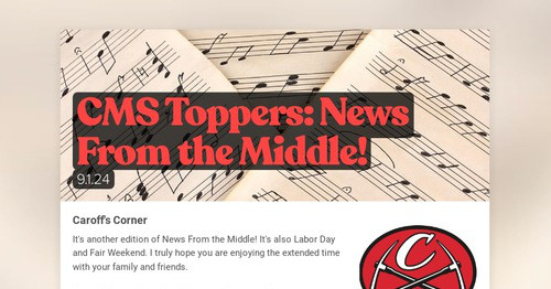 CMS Toppers: News From the Middle! | Smore Newsletters
