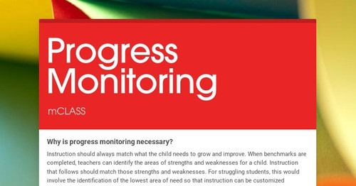 Progress Monitoring | Smore Newsletters