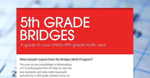 5th GRADE BRIDGES | Smore Newsletters for Education