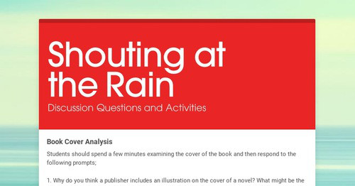 Shouting at the Rain | Smore Newsletters for Education