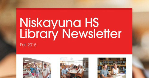 Niskayuna HS Library Newsletter | Smore Newsletters