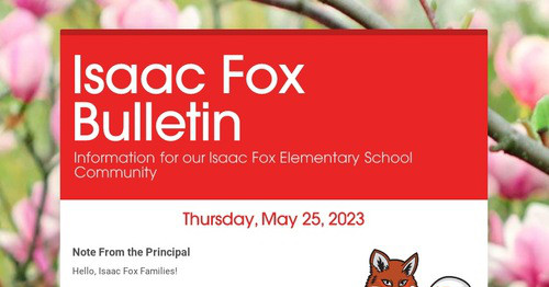 Isaac Fox Bulletin | Smore Newsletters for Business