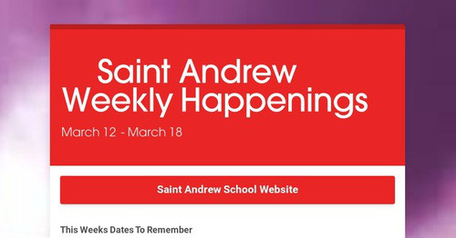 Saint Andrew Weekly Happenings
