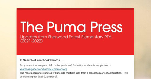 The Puma Press | Smore Newsletters for Education