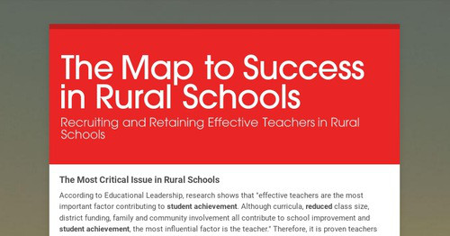 The Map to Success in Rural Schools | Smore Newsletters