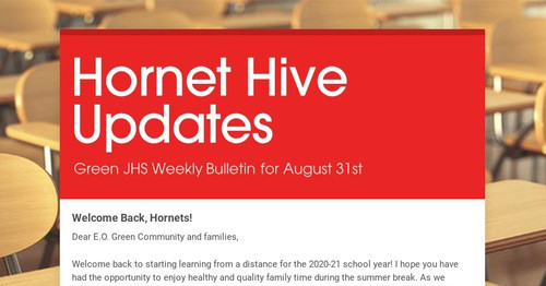 Hornet Hive Updates | Smore Newsletters for Education