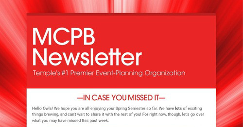 MCPB Newsletter | Smore Newsletters
