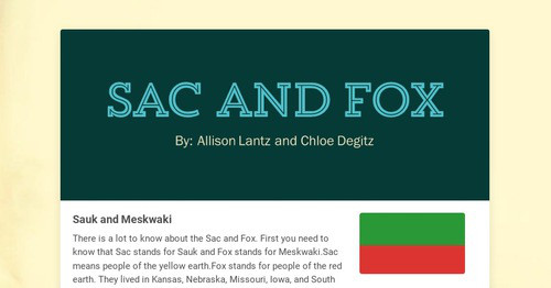 Sac and Fox | Smore Newsletters