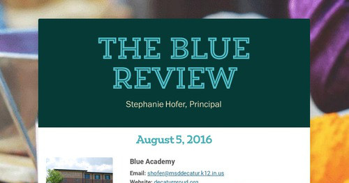 The Blue Review | Smore Newsletters
