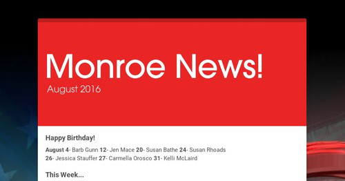 Monroe News! | Smore Newsletters