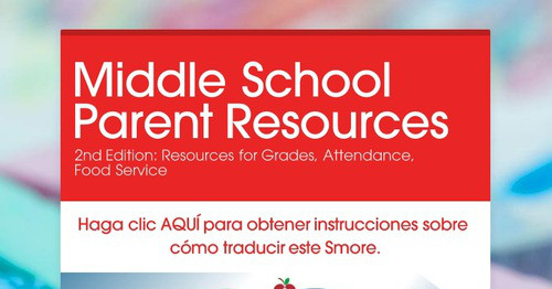 Middle School Parent Resources | Smore Newsletters