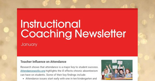 Instructional Coaching Newsletter | Smore Newsletters for Education