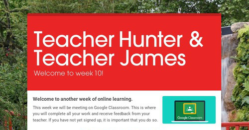 Teacher Hunter & Teacher James | Smore Newsletters