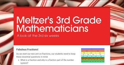 Meltzer's 3rd Grade Mathematicians | Smore Newsletters