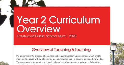 Year 2 Curriculum Overview | Smore Newsletters