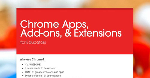 Chrome Apps, Add-ons, & Extensions | Smore Newsletters