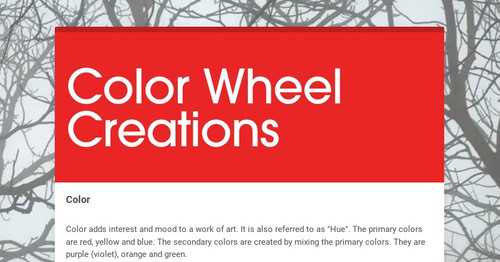 Color Wheel Creations | Smore Newsletters