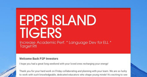 EPPS ISLAND TIGERS | Smore Newsletters for Education