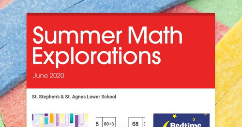 Summer Math Explorations | Smore Newsletters for Education